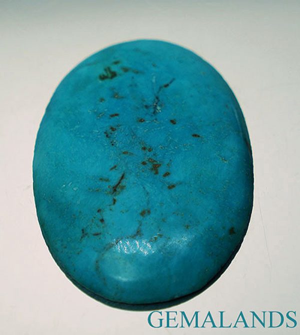 Turquesa Natural Azul Verdosa de 17,75 Quilates con Talla Oval Cabujón ...